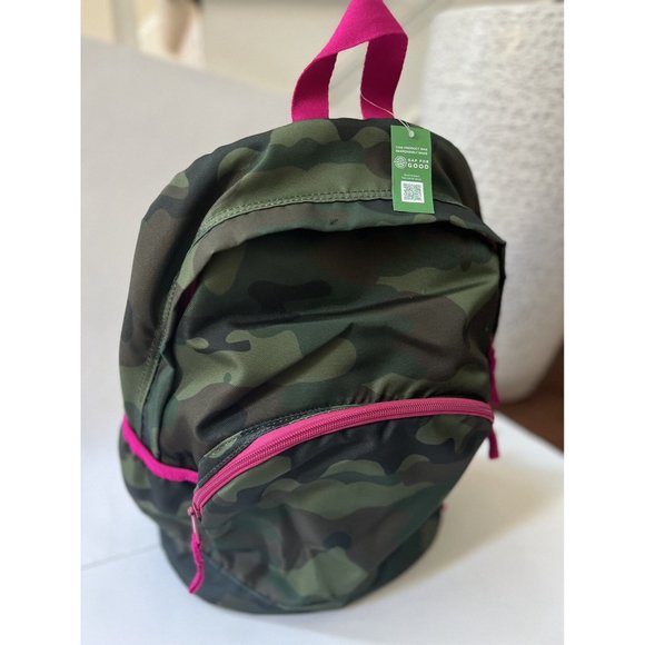 GAP | Accessories | New Gap Recycled Backpack Green Camo Hot Pink ...